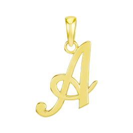 letter a solid gold pendant